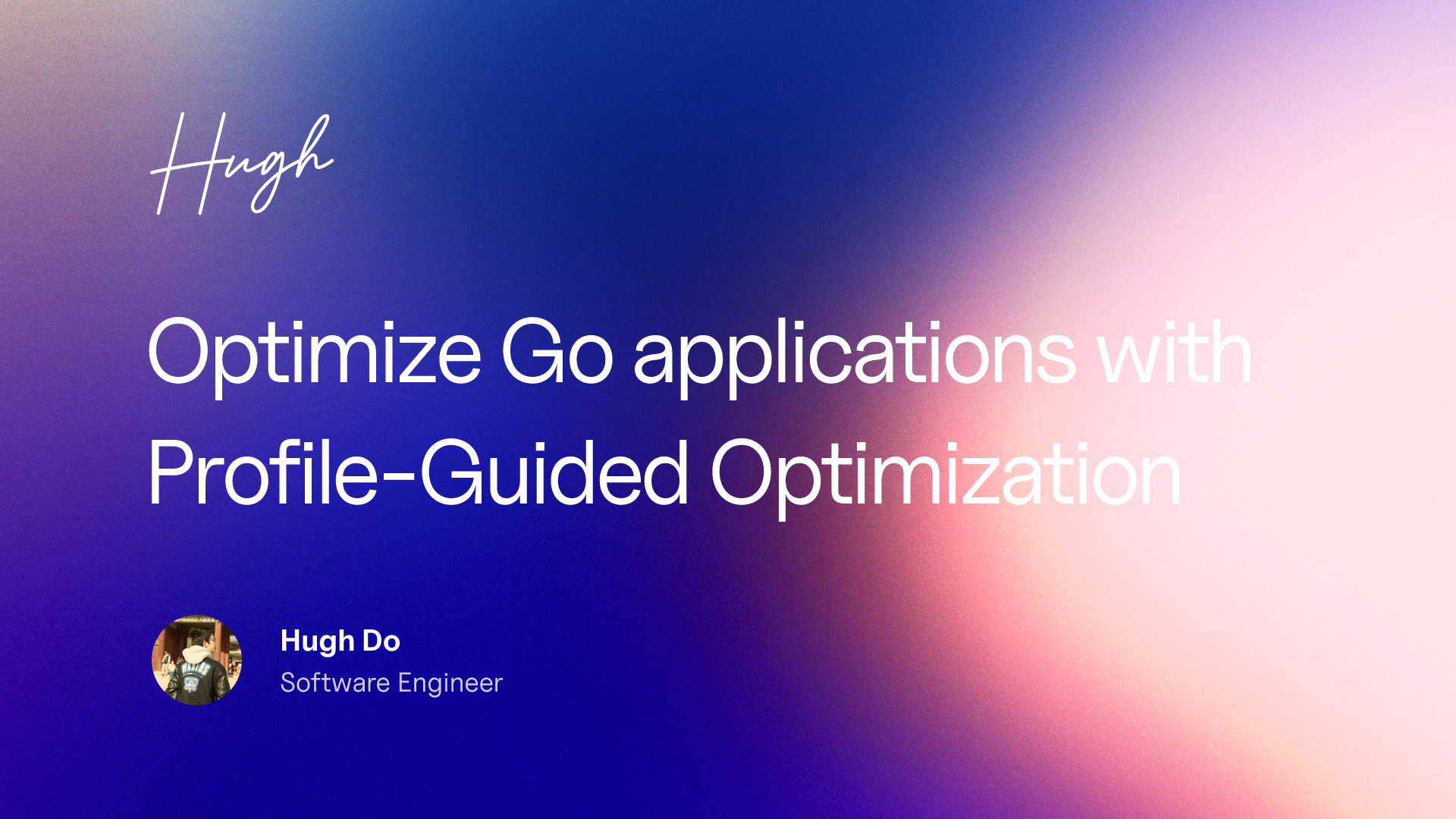 Optimize performance of Go applications with Profile-Guided Optimization (PGO) | Hugh Do